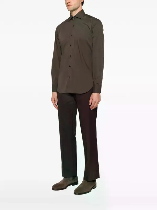 BARBA NAPOLI Culto Buttoned Shirt - Brown