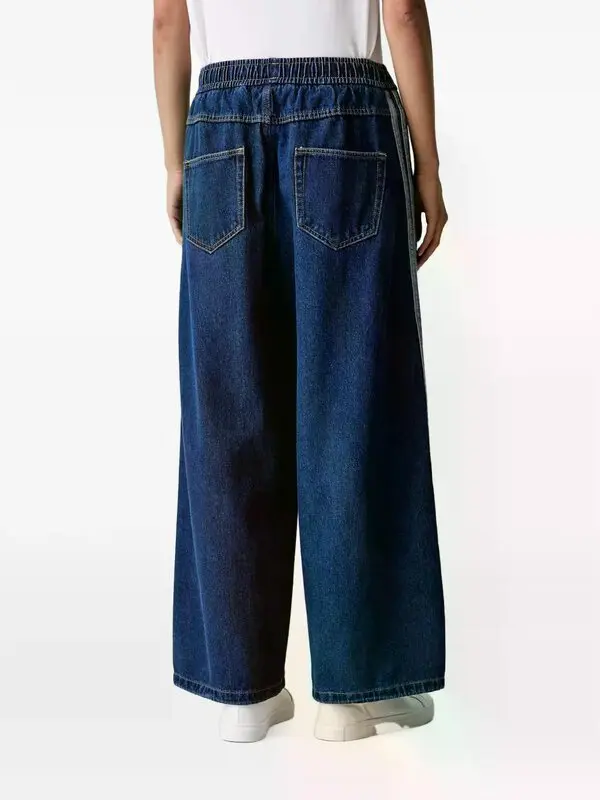 Adidas Stadium Washed Side-stripe Loose Fit Pants - Blue