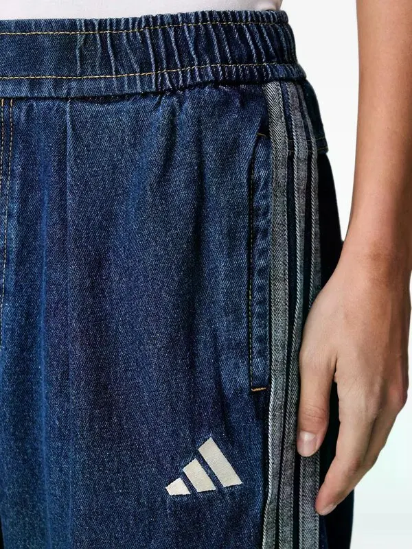 Adidas Stadium Washed Side-stripe Loose Fit Pants - Blue