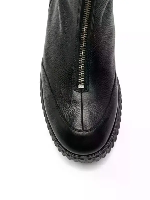 WONDERS Front-zip Grained-leather Boots