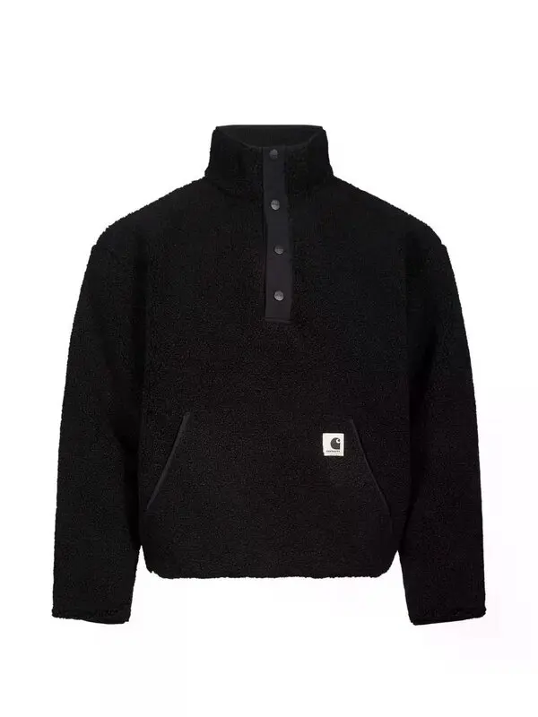 Carhartt Work In Progress Elliot Logo-patch Fleece Sweatshirt - Black