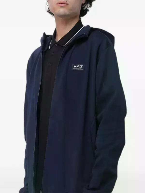 EA7 Logo-patch Hooded Jacket