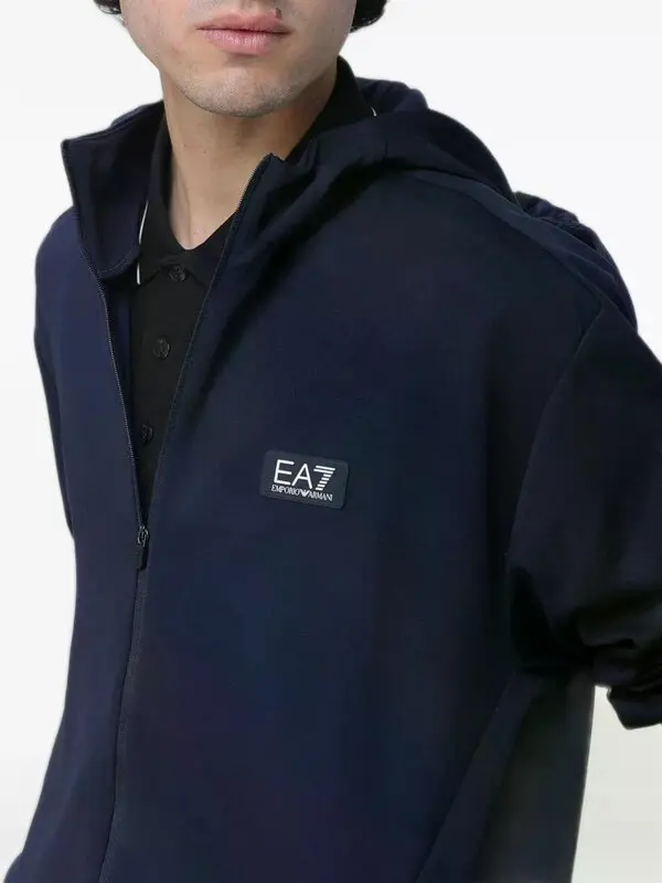 EA7 Logo-patch Hooded Jacket