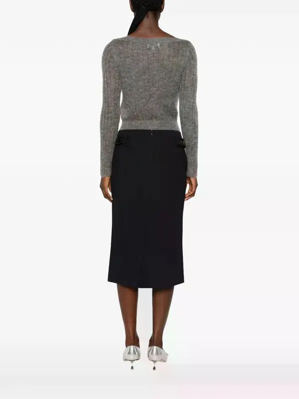 SHUSHU/TONG Beaded Floral-embellished Cardigan