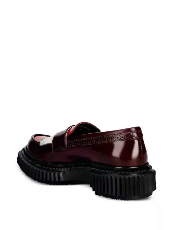 ADIEU PARIS Brogue-detail Leather Loafers