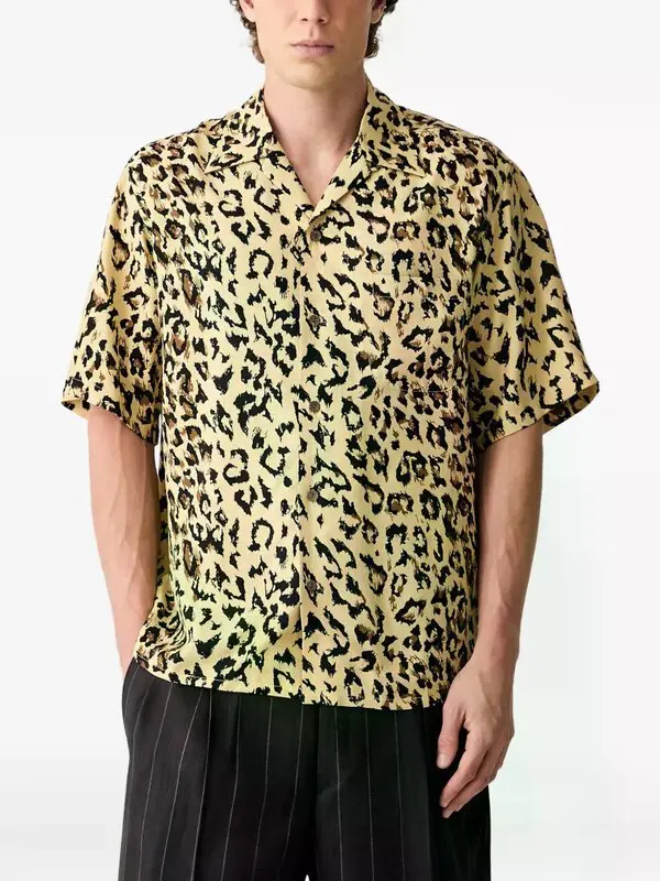 WACKO MARIA Leopard-print Short-sleeve Shirt