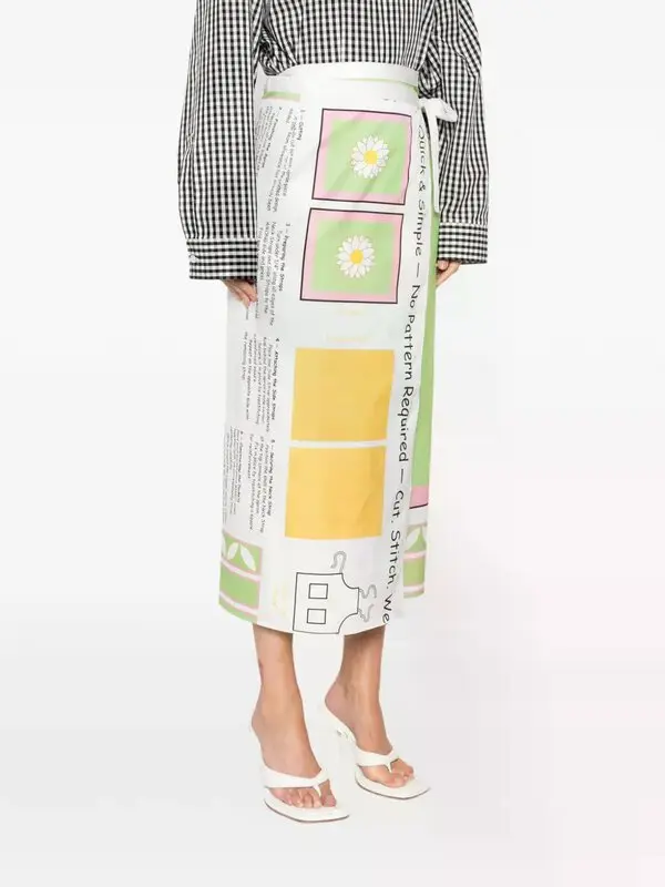 Marie Adam-Leenaerdt Graphic-print Wrap Maxi Skirt