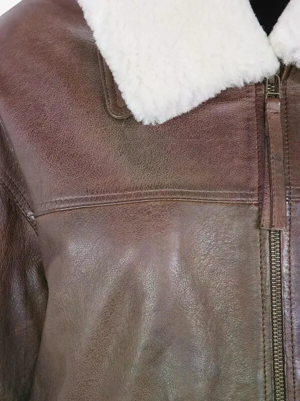 Seventy Faux-shearling-collar Leather Jacket