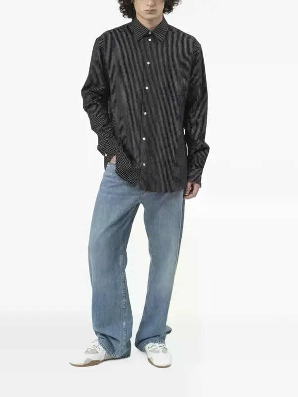 Marni Striped Logo-embroidered Shirt
