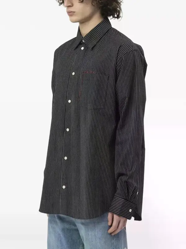 Marni Striped Logo-embroidered Shirt