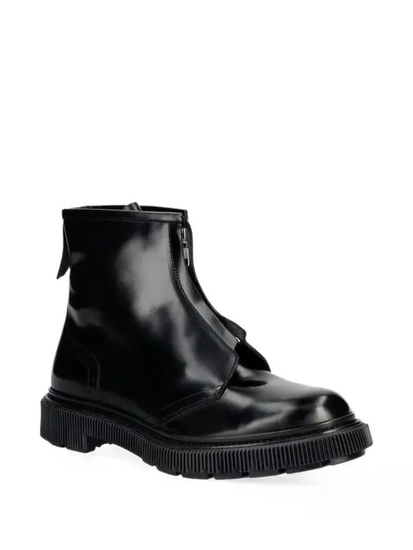 ADIEU PARIS Front-zip Ankle Boots