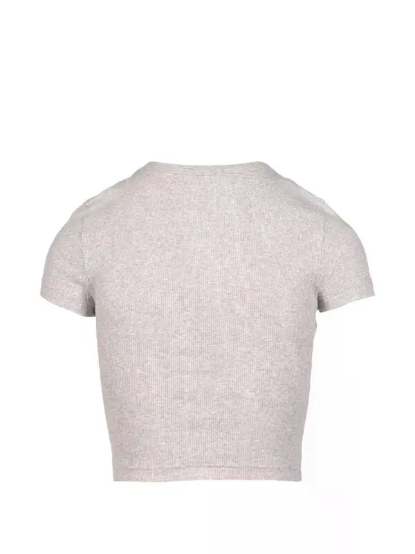 Sporty & Rich Ribbed Logo-patch T-shirt