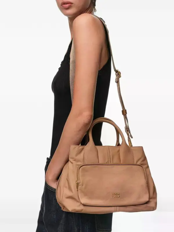 Bimba Y Lola Large Light Cotton Pocket Handbag