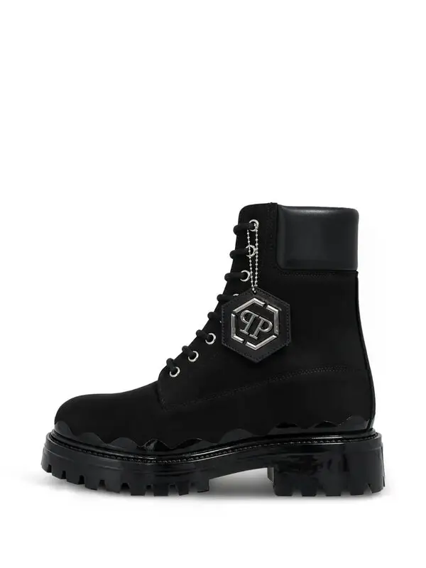Philipp Plein Nabuk Lace-up Boots Immersed