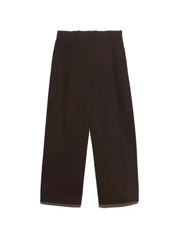 Bimba Y Lola Dark-chocolate Darted Straight-leg Trousers - Brown