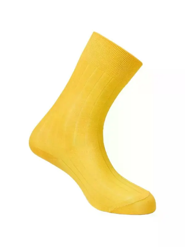Fendi Logo-embroidered Ribbed Socks