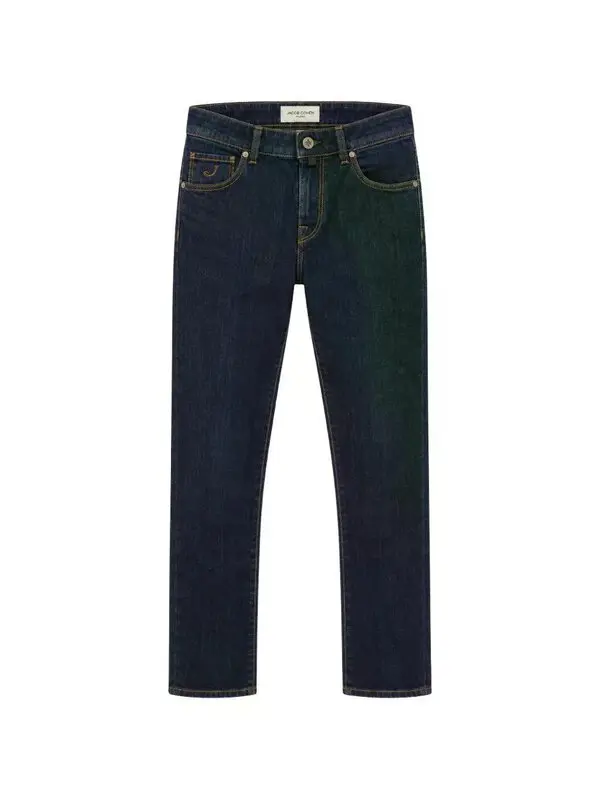 Jacob Cohen Logo-embroidered Contrast-stitch Jeans