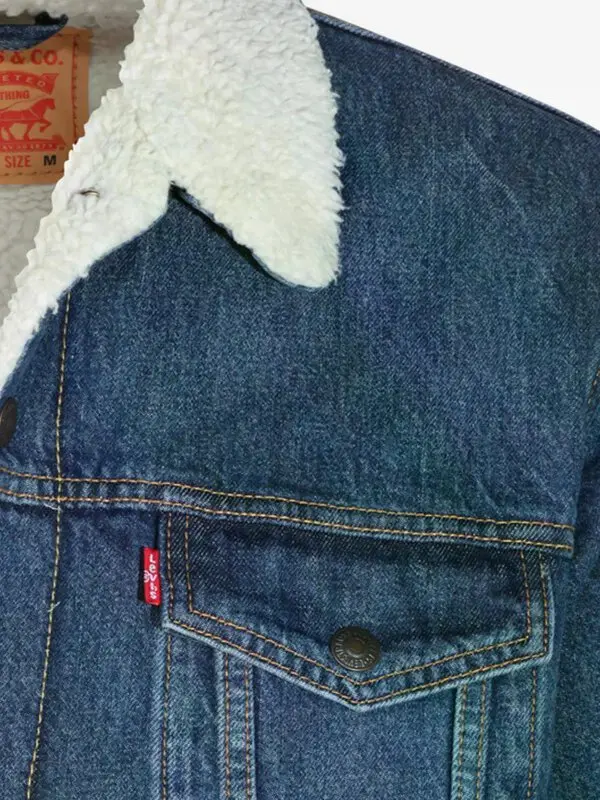 LEVI'S Sherpa-collar Denim Jacket
