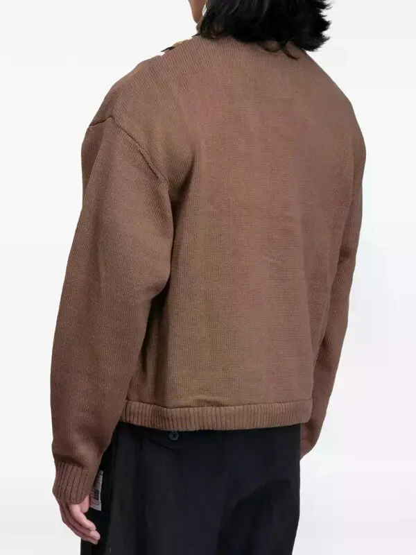 Mihara Yasuhiro Bedwin Striped Zip-up Cardigan
