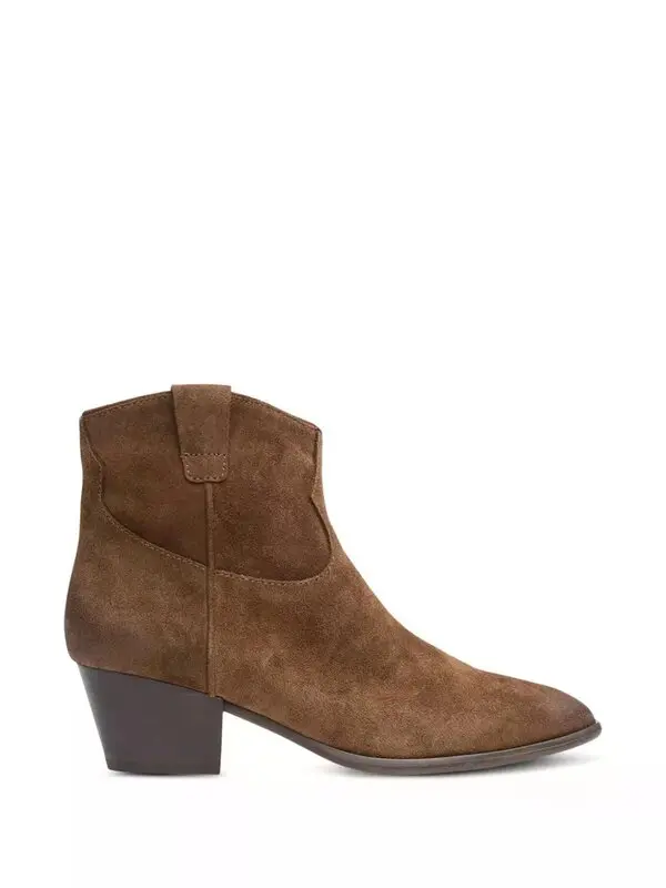Ash Fame Suede Ankle Boots - Brown