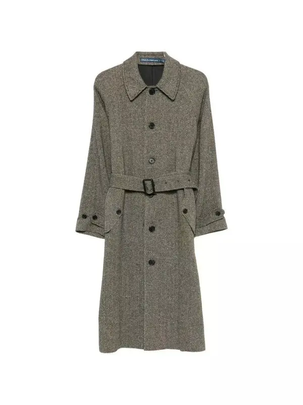 Polo Ralph Lauren Herringbone Belted Coat - Neutrals