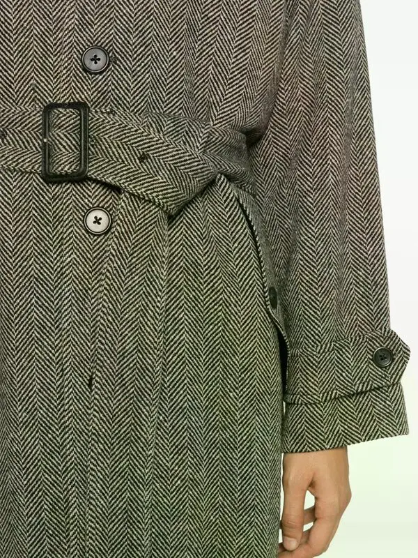 Polo Ralph Lauren Herringbone Belted Coat - Neutrals