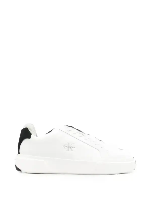 Calvin Klein Chunky Cupsole Logo-print Panelled Sneakers - White