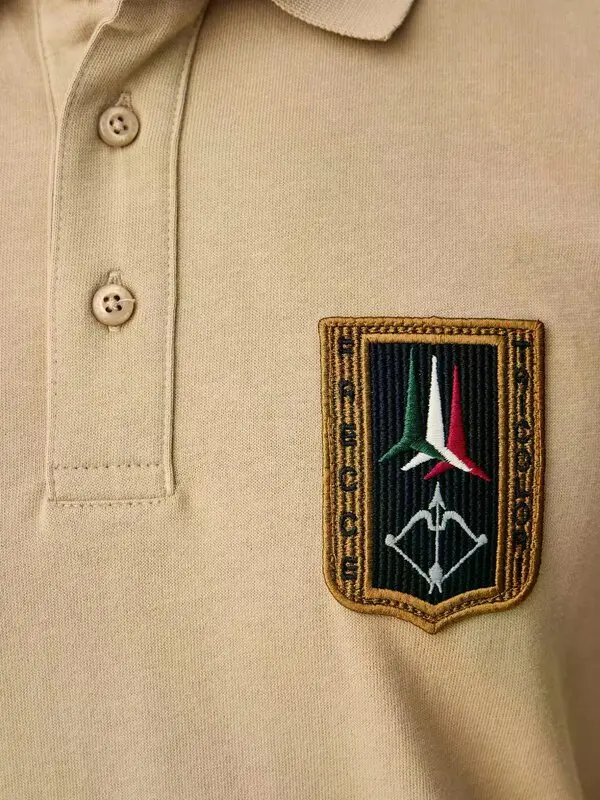 AERONAUTICA MILITARE Patch-detail Long-sleeve Polo Shirt