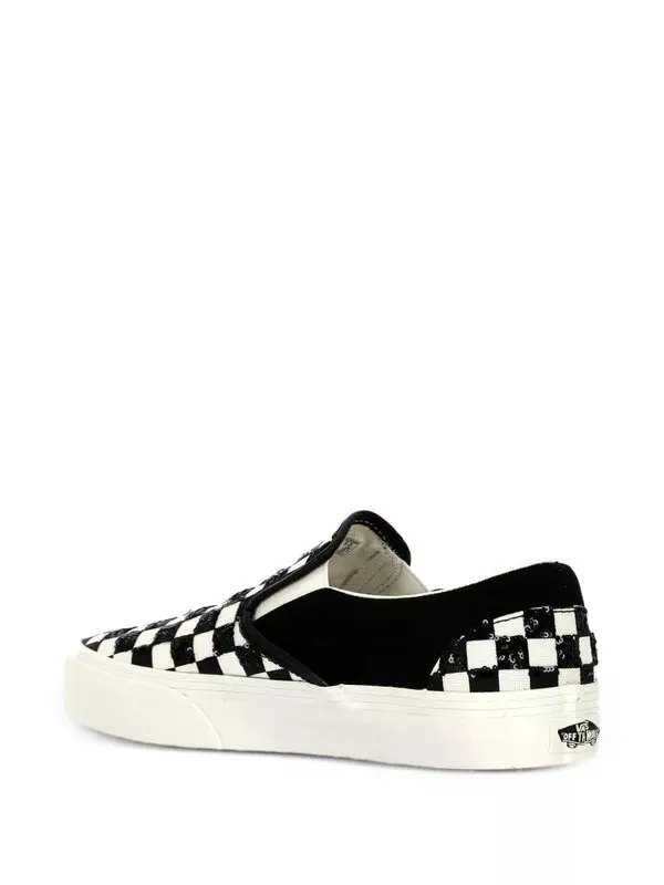 VANS Classic Sequin-embellished Checkerboard Sneakers - Black
