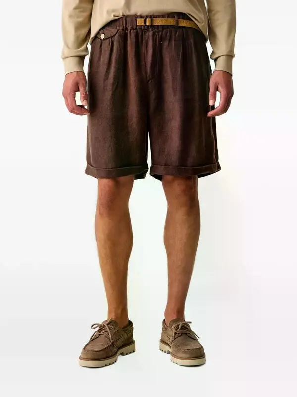 AERONAUTICA MILITARE Belted Pleated Shorts