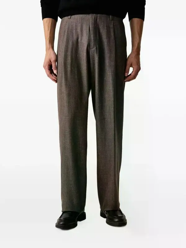 Paul & Shark Pleated Straight-leg Trousers - Grey