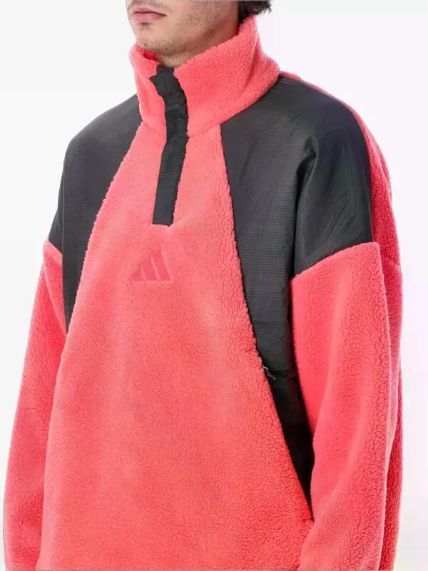 Adidas Terrex Xploric Fleece-texture Panelled Sweatshirt