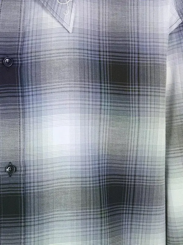 Amiri Check Embroidered-logo Shirt