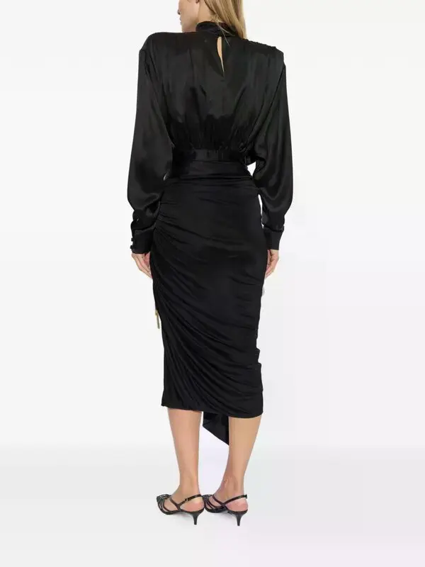 Balmain Asymmetric Tie-waist Blouse
