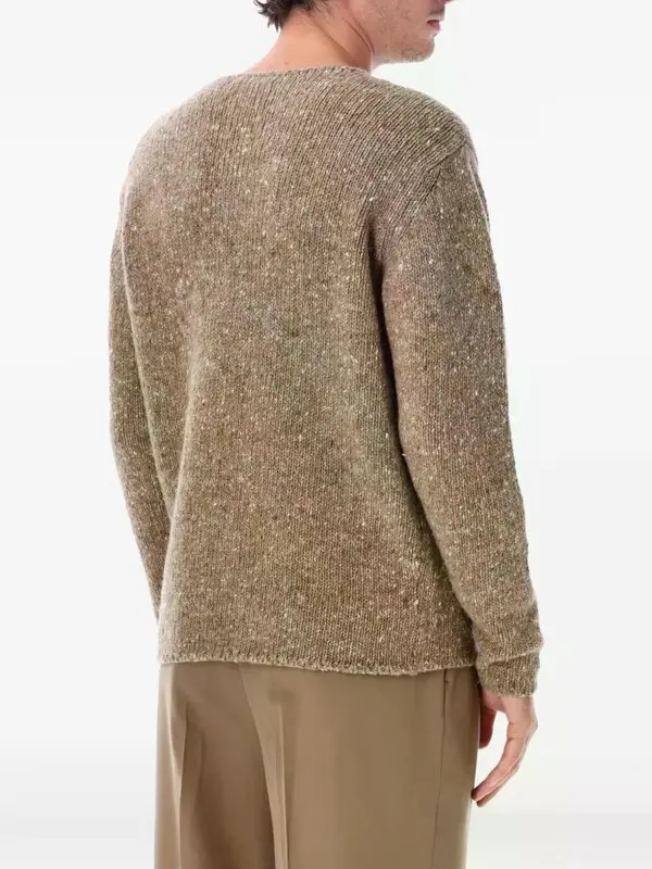Auralee Flecked Boat-neck Sweater