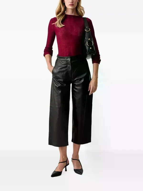 Patrizia Pepe Ribbed-knit Funnel-neck Jumper