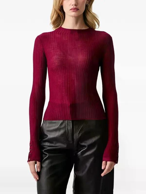 Patrizia Pepe Ribbed-knit Funnel-neck Jumper