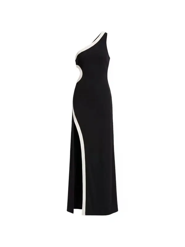 Alice + Olivia Gwendolyn One-shoulder Cutout Maxi Dress - Black