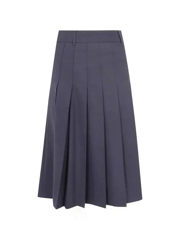 DUNST Pleated Midi Skirt