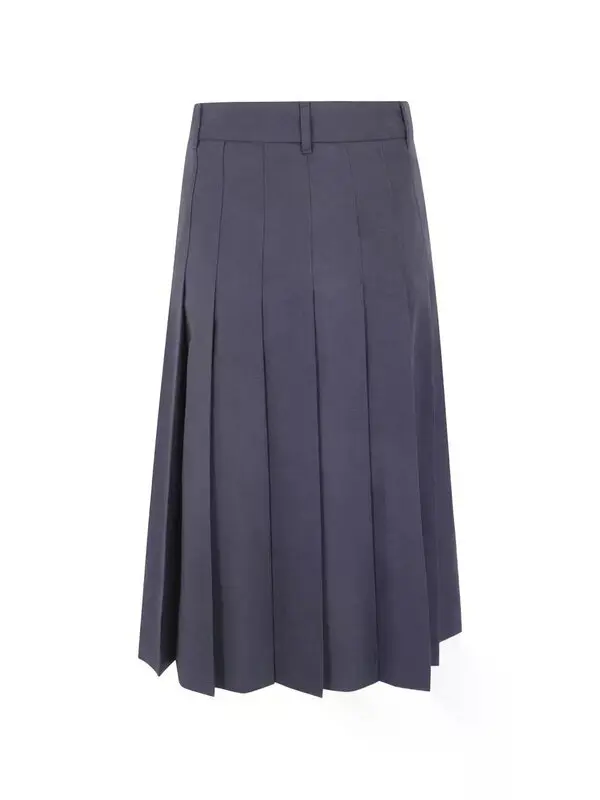 DUNST Pleated Midi Skirt