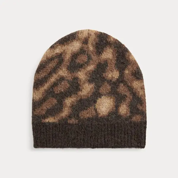 Ralph Lauren Ocelot-motif Knit Beanie - Leopard/dark Brown