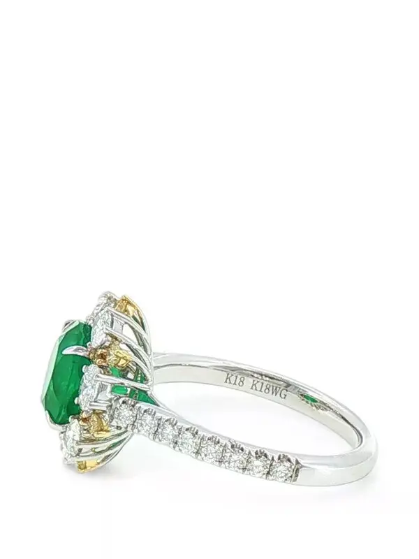 HYT JEWELRY Emerald And Diamond Ring