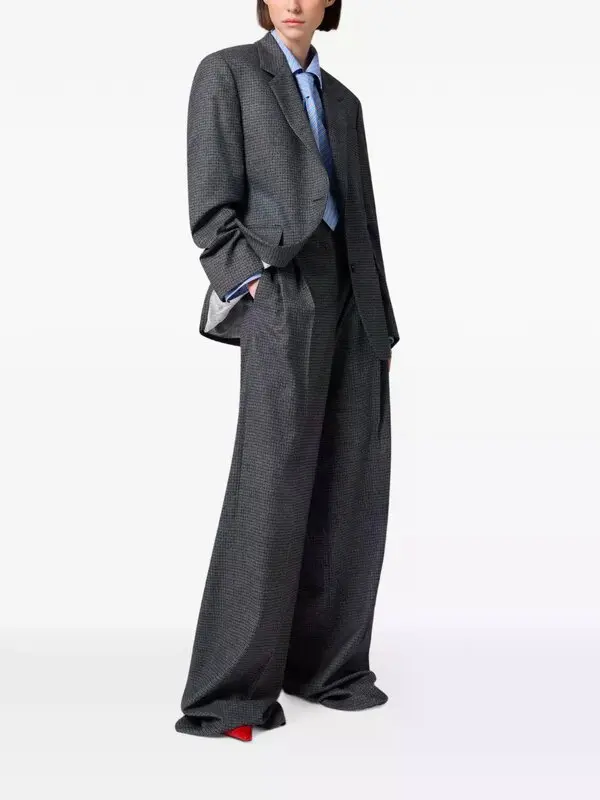 MSGM Check-pattern Single-breasted Blazer