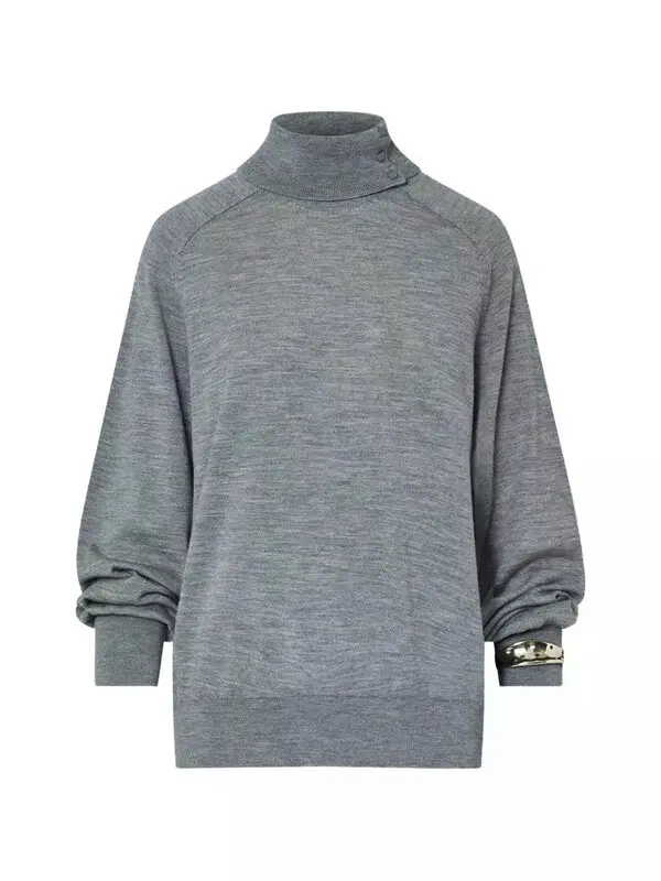 Liu Jo Wool Turtleneck With Bracelet - Grey
