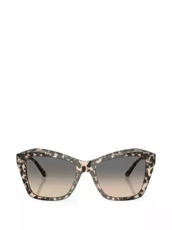 JIMMY CHOO Tortoiseshell-effect Geometric-frame Sunglasses