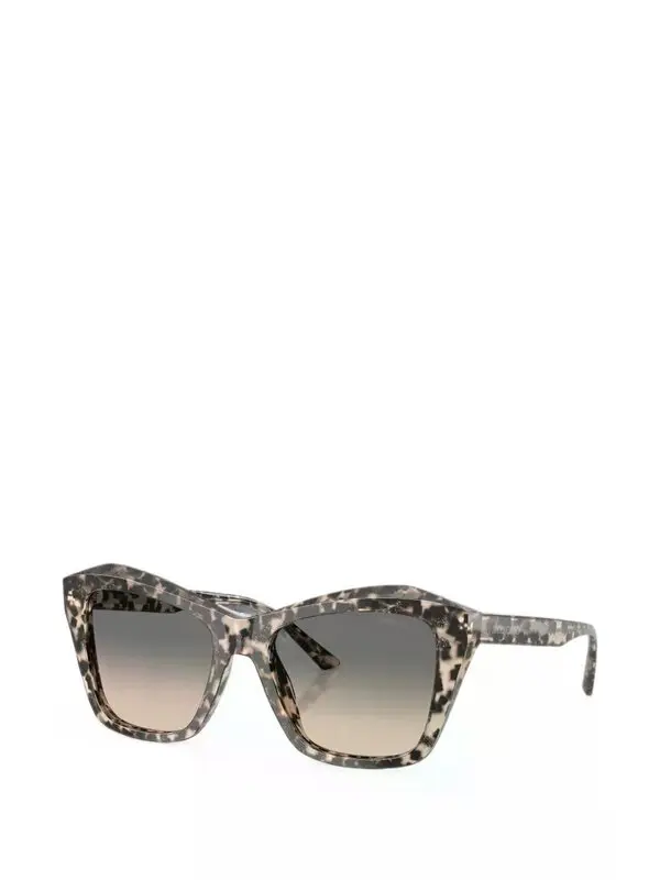 JIMMY CHOO Tortoiseshell-effect Geometric-frame Sunglasses