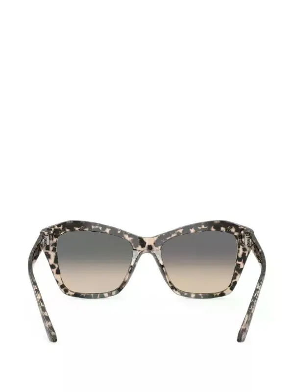 JIMMY CHOO Tortoiseshell-effect Geometric-frame Sunglasses