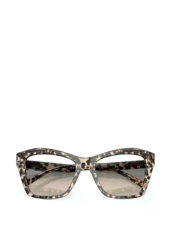 JIMMY CHOO Tortoiseshell-effect Geometric-frame Sunglasses