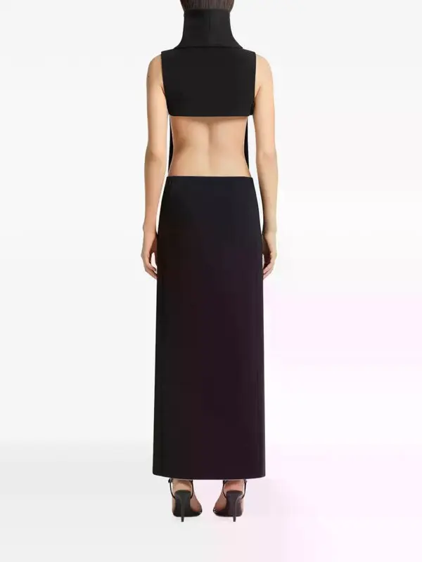 COURREGES Cut-out High-neck Maxi Dress