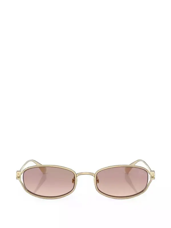 Burberry Semi-rimless Oval-frame Sunglasses
